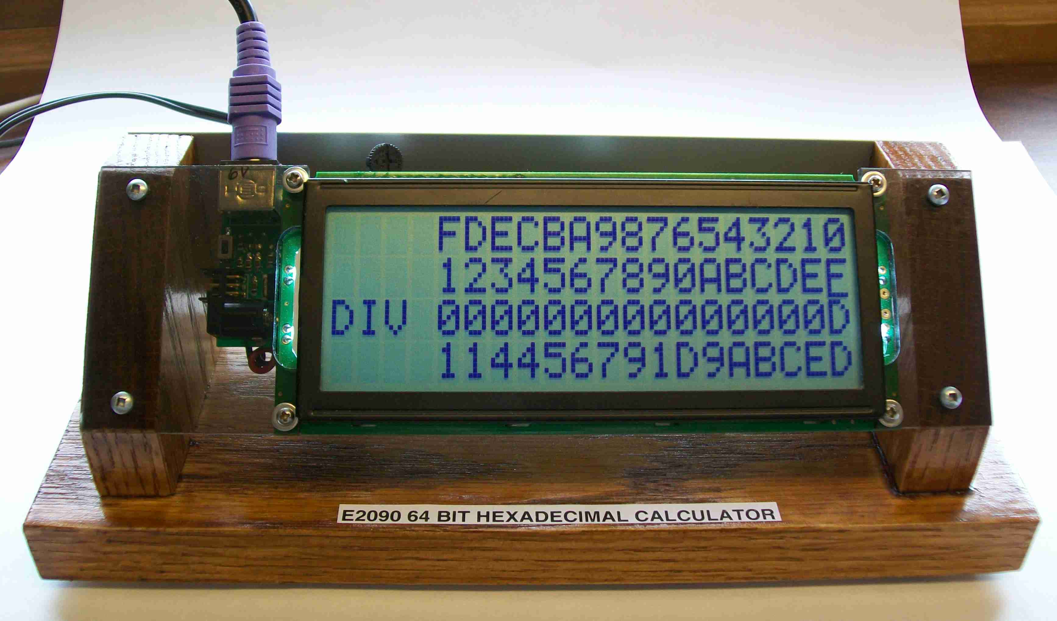 E2090 64 Bit Hexadecimal 20 Digit Calculator Locus Engineering Inc 