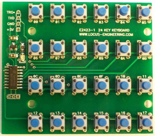 E2423 Decoded 24 Key Keyboard | Locus Engineering Inc.